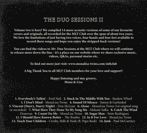 The Duo Sessions II – Album CD – MonaLisa Twins